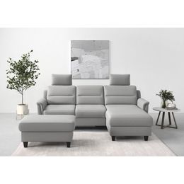 Sit & More Ecksofa SIT & MORE, B:234cm H:90cm T:168cm, grau, Wohnzimmer, Sofas, "Farö L-Form", inklusive Federkern, wahlweise mit Bettfunktion und Bettkasten