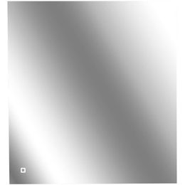 LED-Lichtspiegel Places of Style, B:80cm H:65cm T:3cm, silber, Holzwerkstoff, Spiegel, "Spiegel 80x65"