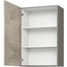 H&auml;ngeschrank KOCHSTATION, B:60cm H:90cm T:35cm, grau, K&uuml;che, Schr&auml;nke, "KS-Trea O60-90", inklusive zwei Einlegeb&ouml;den, Breite 60 cm, H&ouml;he 90 cm