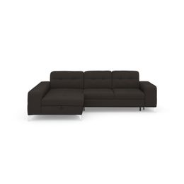 Sit & More Ecksofa SIT & MORE, B:286cm H:92cm T:176cm, braun, Wohnzimmer, Sofas, "Baviene L-Form", inklusive Sitztiefenverstellung und Federkern, wahlweise