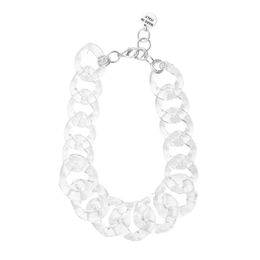 Damen Kette mit Anhänger "Milano", transparent, Basic, Collezione Alessandro, Kunstfaser, Halsketten, Polyesterglieder