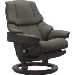Relaxsessel stressless, B:79cm H:98cm T:78cm, grau, Leder BATICK: BATICK ist ein leicht korrigiertes, durchgefärbtes und genarbtes Möbelleder, bei