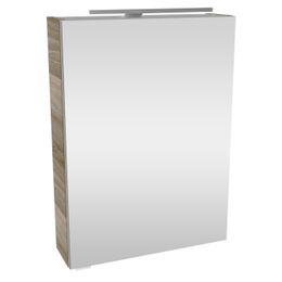 Spiegelschrank Fackelmann, B:50cm H:68cm T:15,3cm, silber, Badezimmer, Schr&auml;nke, Badm&ouml;bel