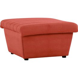 Hocker, B:74cm H:43cm T:85cm, orange, LOOKS by Wolfgang Joop, 100% Polyester, Wohnzimmer, Hocker, "LOOKS VIII", Quersteppung, passend zur Serie LOOKS