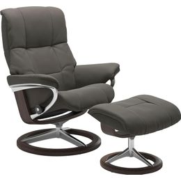 Relaxsessel stressless, B:83cm H:102cm T:74cm, grau, Leder BATICK: BATICK ist ein leicht korrigiertes, durchgefärbtes und genarbtes Möbelleder, bei