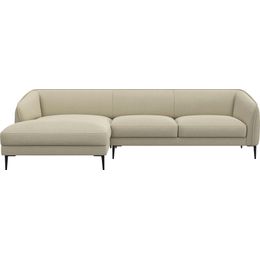 Ecksofa FLEXLUX, B:288cm H:74cm T:149cm, beige, 100% Polyester, Wohnzimmer, Sofas, "Belle Designsofa, L-Form, B/T 288/149 cm", Skandinavisches