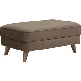 Hocker Home Affaire, B:102cm H:44cm T:60cm, grau, Struktur weich (100% Polyester);Samtoptik (100% Polyester), Wohnzimmer, Hocker, "Copenhagen",