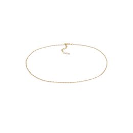 Elli Damen Kette ohne Anhänger "Choker Panzerkette Gedreht Singapur 925 Silber", 36, ohne Stein, Silber 925 (Sterlingsilber), L: 36, gold, Silber 925