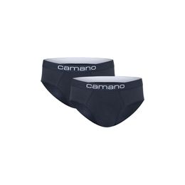 Camano Herren Slip "Slip 2er Pack", Gr. S, blau, 95% Baumwolle, 5% Elasthan, Unterhosen