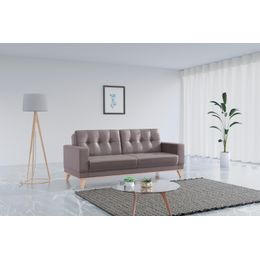 Sit & More 3-Sitzer SIT & MORE, B:215cm H:90cm T:97cm, grau, 100% PES, Sofas, "Lavida"