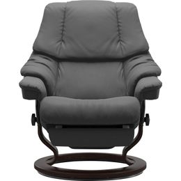 Relaxsessel stressless, B:88cm H:98cm T:77cm, grau, Leder BATICK: BATICK ist ein leicht korrigiertes, durchgefärbtes und genarbtes Möbelleder, bei