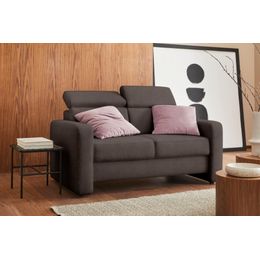 Sit & More 2-Sitzer SIT & MORE, B:153cm H:84cm T:93cm, braun, Sofas, "Bologna", inklusive Kopfteilverstellung und Federkern