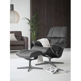 Relaxsessel stressless, B:83cm H:100cm T:76cm, grau, Leder BATICK: BATICK ist ein leicht korrigiertes, durchgef&auml;rbtes und genarbtes M&ouml;belleder, bei