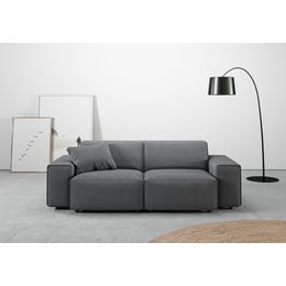 2,5-Sitzer Andas, B:214cm H:71cm T:101cm, grau, 100% Polyester, Sofas, "Glimminge auch in Breitcord, Feincord + Easy care-Bezug", besondere