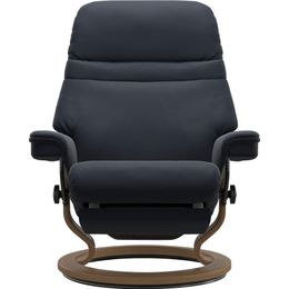 Relaxsessel stressless, B:88cm H:103cm T:78cm, blau, Leder BATICK: BATICK ist ein leicht korrigiertes, durchgefärbtes und genarbtes Möbelleder, bei