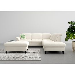 Sit & More Ecksofa SIT & MORE, B:261cm T:224cm, grau, 95% Polyester, 5% Polyamid, Wohnzimmer, Sofas, "Maggiore L-Form", wahlweise mit Kopfteilverstellung,