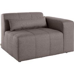Sofaelement, B:116cm H:74cm T:90cm, braun, LeGer Home by Lena Gercke, 100% Polyester, Polsterelemente, "Maileen", Modul Sessel mit Armlehne,