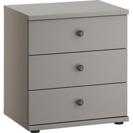 Nachtkonsole Wiemann, B:50cm H:57cm T:36cm, grau, Holzwerkstoff, Sideboards, "Göteborg", vormontiert