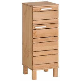 Unterschrank Home Affaire, B:30cm H:81cm T:30cm, beige, Massivholz, Badezimmer, Schränke, "JOSIE", Breite 30,5 cm, aus Massivholz, verstellbarer