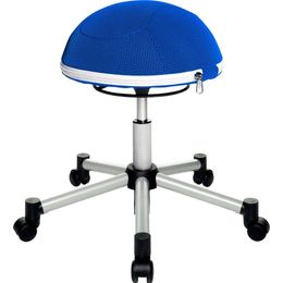 Arbeitshocker Topstar, B:65cm H:66cm T:65cm, blau, Hocker, "Sitness Half Ball"