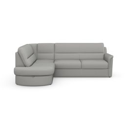 Sit & More Ecksofa SIT & MORE, B:243cm H:87cm T:175cm, silber, Wohnzimmer, Sofas, "Panini L-Form", wahlweise mit Bettfunktion und Bettkasten