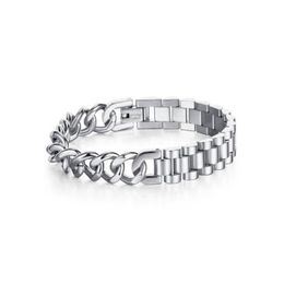 Firetti Damen Edelstahlarmband "Schmuck Geschenk Armband Panzerkette kombiniert, verstellbar", Edelstahl, silber, Edelstahl, Armbänder