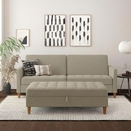3-Sitzer DOREL HOME, B:203cm H:83cm T:83cm, braun, Webstoff, 100% Polyester, Sofas, "Presley", Sofa mit Bett-Funktion und verstellbarer Rückenlehne