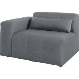 Sofaelement, B:116cm H:74cm T:90cm, grau, LeGer Home by Lena Gercke, 100% Polyester, Polsterelemente, "Maileen", Modul Sessel mit Armlehne,