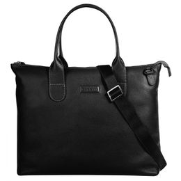Bugatti Damen Shopper "ELSA", schwarz, Leder, leicht glänzend, unifarben, Taschen, echt Leder