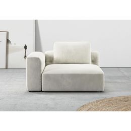 1,5-Sitzer RAUM.ID, B:134cm H:62cm T:109cm, grau, 88% Polyester, 12% Polyacryl, Sofas, "Cushid", Modul-Eckteil, auch einzeln stellbar, Breite 134 cm