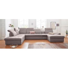 Sit & More Wohnlandschaft SIT & MORE, B:412cm H:77cm T:233cm, grau, Luxus-Microfaser (90% Polyester; 10% Polyamid);Luxus-Microfaser ALTARA NUBUCK (100%