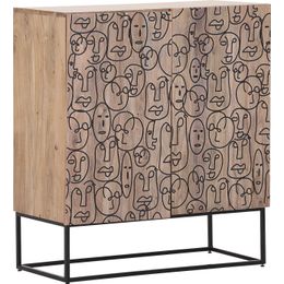 Kommode GUTMANN FACTORY, B:80cm H:90cm T:38cm, beige, Wohnzimmer, Sideboards