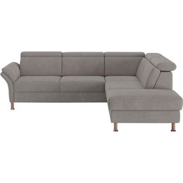 Ecksofa Home Affaire, B:259cm H:85cm T:227cm, grau, 100% Polyester, Wohnzimmer, Sofas, "Calypso L-Form", mit Relaxfunktion motorisch im Sofa 2,5-