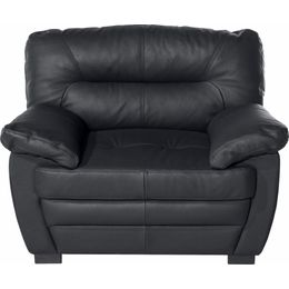 Sessel COTTA, B:110cm H:86cm T:90cm, schwarz, NaturLEDER (echtes Rindsleder);Kunstleder SOFTLUX;NaturLEDER: Bitte beachten Sie, dass Lederbez&uuml;ge mehr