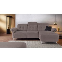Ecksofa Places of Style, B:270cm H:102cm T:168cm, grau, Kunstleder SOFTLUX;Flachgewebe (100% Polyester);Struktur (100% Polyester), Wohnzimmer, Sofas,