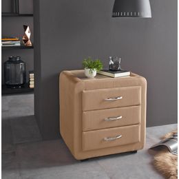 Nachtkonsole Maintal, B:48cm H:50cm T:43cm, beige, Sideboards