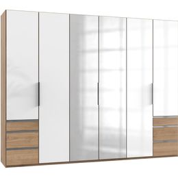 Kleiderschrank wimex, B:300cm H:236cm T:58cm, braun, Schlafzimmer, Schränke, "Level by fresh to go", mit Glas-und Spiegeltüren