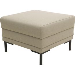 Hocker, B:55cm H:45cm T:55cm, beige, LOOKS by Wolfgang Joop, 100% Polyester, Wohnzimmer, Hocker, "LOOKS VII", passend zur Serie B/T/H: 64/64/45 cm