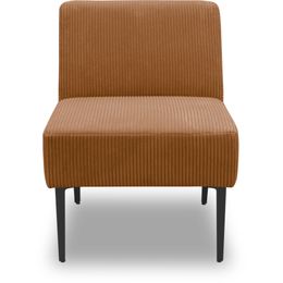 Sessel DOMO collection, B:58cm H:78cm T:83cm, orange, 100% Polyester, Wohnzimmer, Sessel, "700010 Lieferzeit nur 2 Wochen, auch einzeln stellbar",