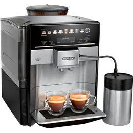 Siemens Kaffeevollautomat "EQ6 plus s700 TE657M03DE, viele Kaffeespezialitäten, Doppeltassenfunk", B:28cm H:38,5cm T:46,5cm, silber,