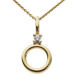 Firetti Damen Kettenanhänger "Schmuck Geschenk Gold 333 Halsschmuck Anhänger für Halskette", 0,02 P2 = erkennbare Einschlüsse, Diamanten Gelbgold