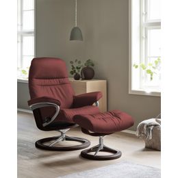 Relaxsessel stressless, B:79cm H:103cm T:73cm, rot, Leder BATICK: BATICK ist ein leicht korrigiertes, durchgefärbtes und genarbtes Möbelleder, bei