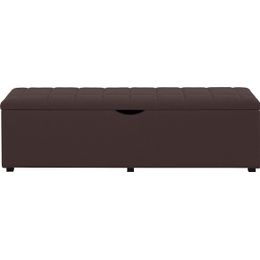 Hockerbank Places of Style, B:160cm H:42cm T:40cm, braun, Struktur fein (100% Polyester) für Bett Classico, Piazza, Premium und Vega;Struktur (100%