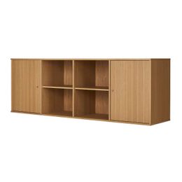 Sideboard, B:176cm H:61cm T:42cm, braun, HAMMEL FURNITURE, Massivholz, Spanplatte, Wohnzimmer, Sideboards, "Mistral, Hochwertig Schrank,