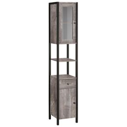 Hochschrank Home Affaire, B:33cm H:180cm T:35cm, grau, Holzwerkstoff, Badezimmer, Schr&auml;nke, "Chris"
