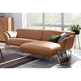Ecksofa GUTMANN FACTORY, B:280cm H:80cm T:170cm, braun, Leder, Wohnzimmer, Sofas, "Venezuela"