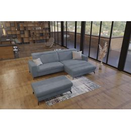 Sit & More Ecksofa SIT & MORE, B:290cm H:88cm T:178cm, blau, 100% Polyester, Wohnzimmer, Sofas, "Bolero L-Form"