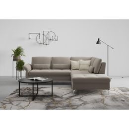Ecksofa Inosign, B:259cm H:89cm T:224cm, braun, 100%Polyester, Wohnzimmer, Sofas, "Palm Beach L-Form", Federkern, mit Sitztiefenverstellung,