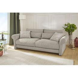 Jockenhöfer Big-Sofa, B:247cm T:116cm, beige, JOCKENHÖFER GRUPPE, Korpus: 100% Polyester;Kissen: 45% Polyacryl; 24% Viskose; 19% Polyester; 12% Leinen, Sofas,