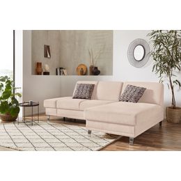 Sit & More Ecksofa SIT & MORE, B:246cm H:89cm T:165cm, beige, Wohnzimmer, Sofas, "Clio L-Form", wahlweise mit Bettfunktion oder Vorziehsitz und Bettkasten,